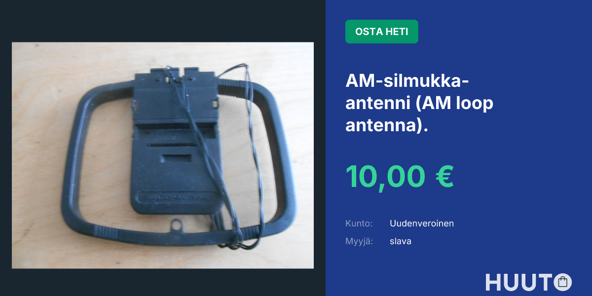 AM-silmukka-antenni (AM loop antenna). - Huuto.net | Huuto.net