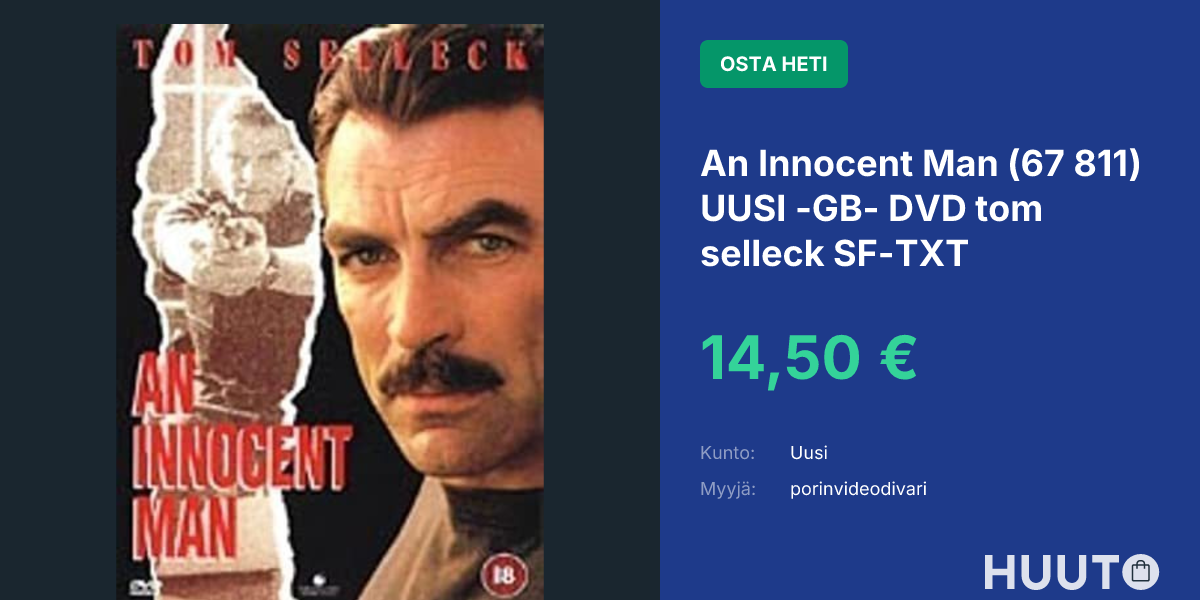 An Innocent Man (67 811) UUSI -GB- DVD tom selleck SF-TXT - Huuto.net