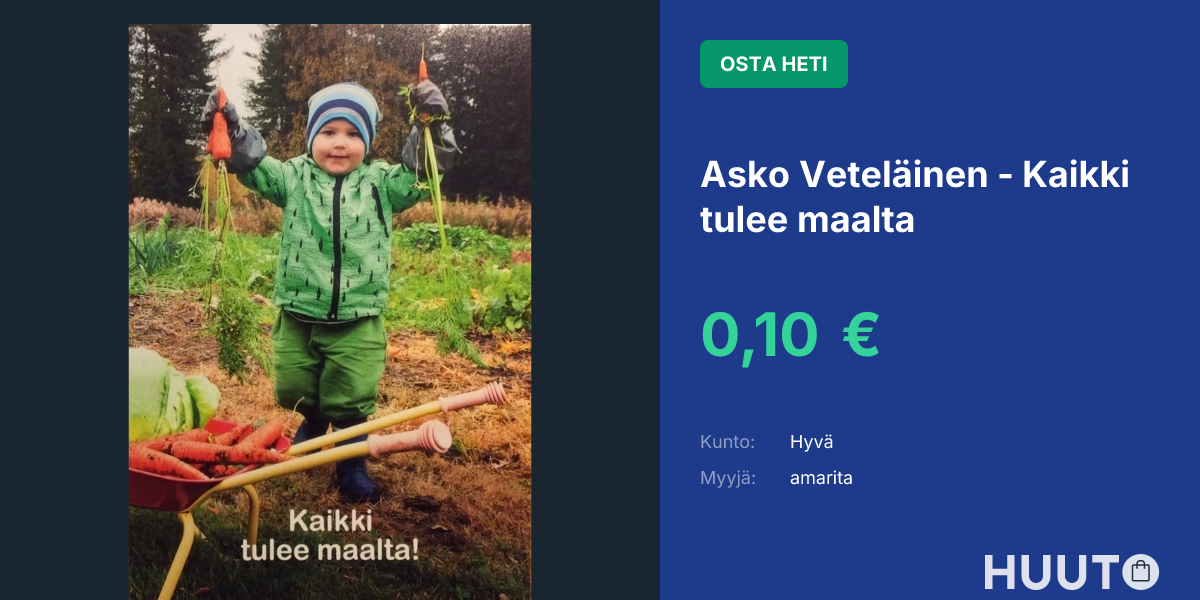 Asko Veteläinen - Kaikki tulee maalta - Huuto.net | Huuto.net