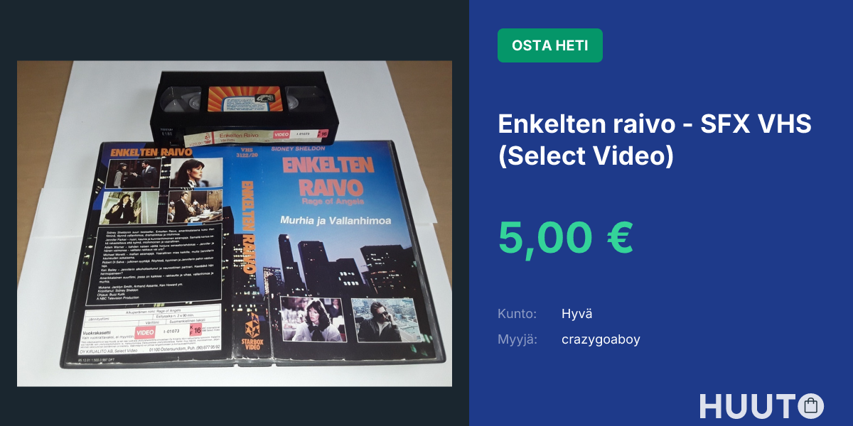 Enkelten raivo - SFX VHS (Select Video) - Huuto.net | Huuto.net