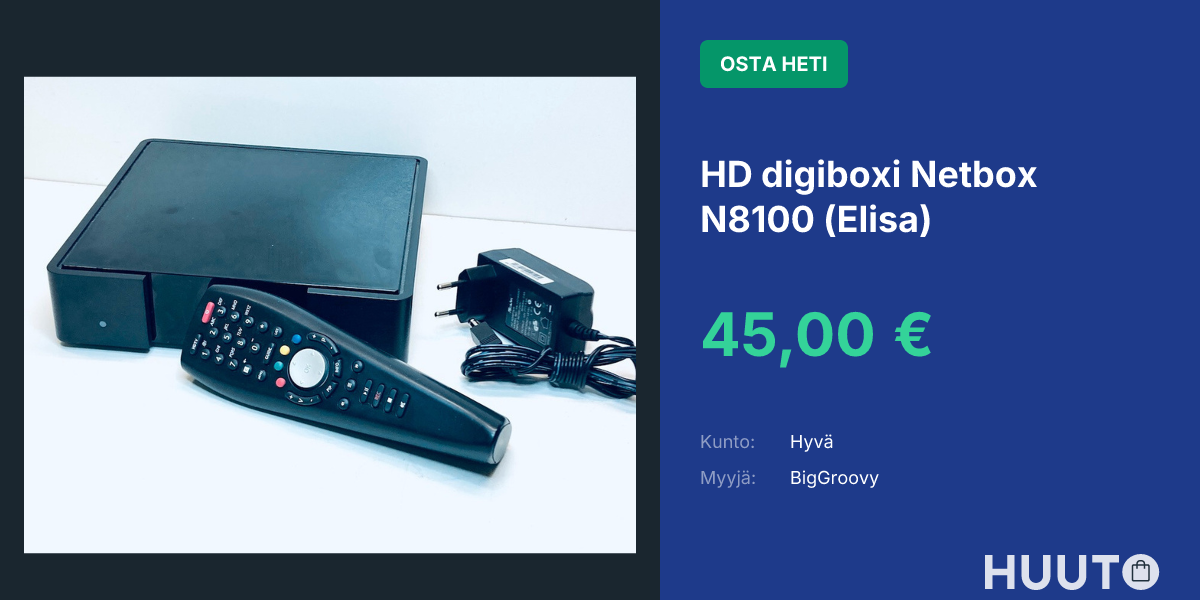 HD digiboxi Netbox N8100 (Elisa) - Huuto.net | Huuto.net