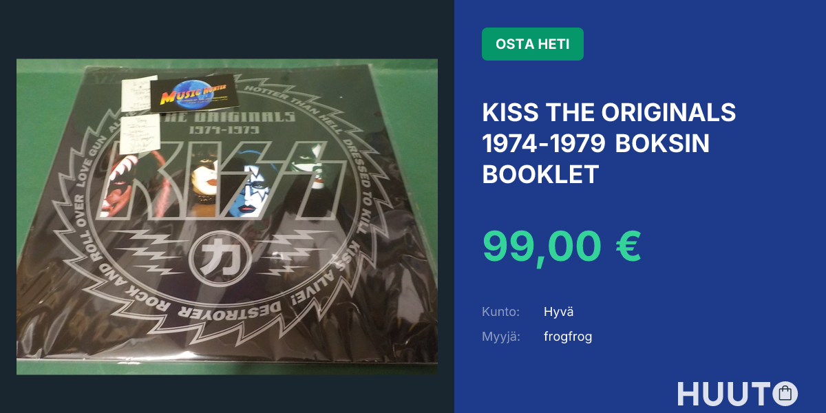 KISS THE ORIGINALS 1974-1979 BOKSIN BOOKLET - Huuto.net | Huuto.net