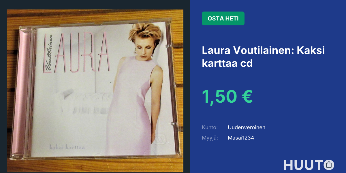 Laura Voutilainen: Kaksi karttaa cd - Huuto.net