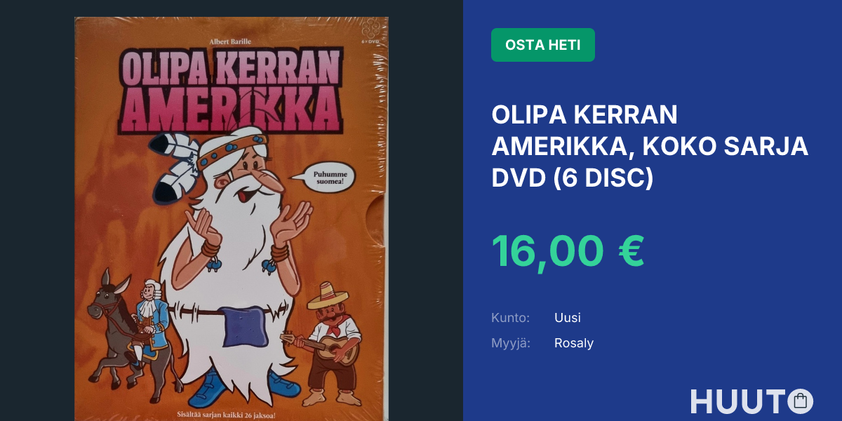 OLIPA KERRAN AMERIKKA, KOKO SARJA DVD (6 DISC) - Huuto.net | Huuto.net