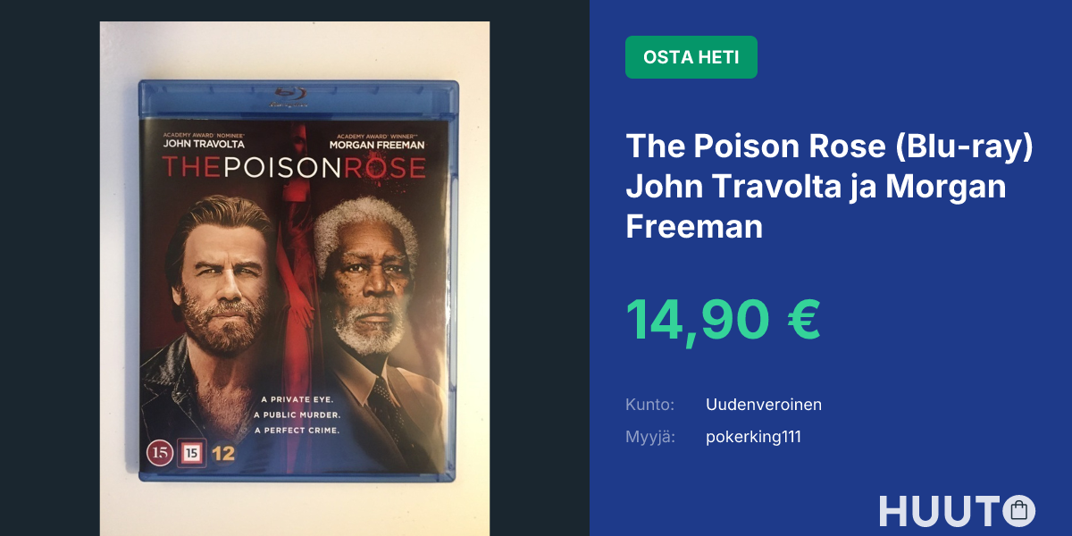 The Poison Rose (Blu-ray) John Travolta ja Morgan Freeman | Huuto.net