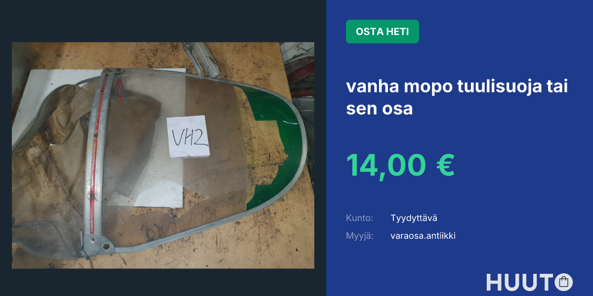 vanha mopo tuulisuoja tai sen osa | Huuto.net